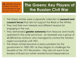 Civil War in Russia - Why the Red Won | PPT