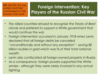 Civil War in Russia - Why the Red Won | PPT