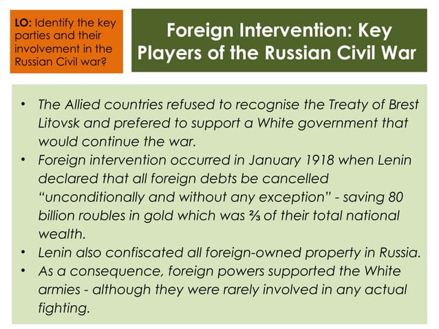 Civil War in Russia - Why the Red Won | PPT