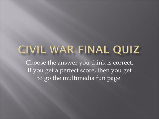 Civil War Quiz | PPT