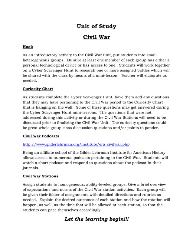 Civil War Stations | PDF