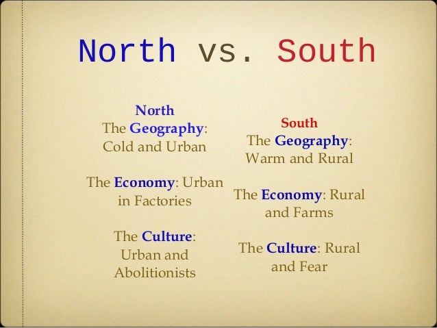 Civil war unit lesson 1 - north vs south - power point