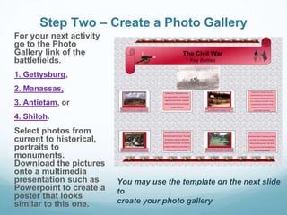 Civil war virtual field trip | PPT