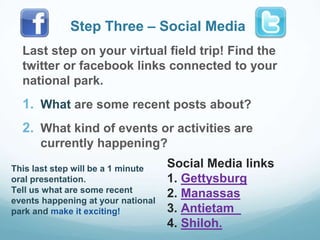 Civil war virtual field trip | PPT