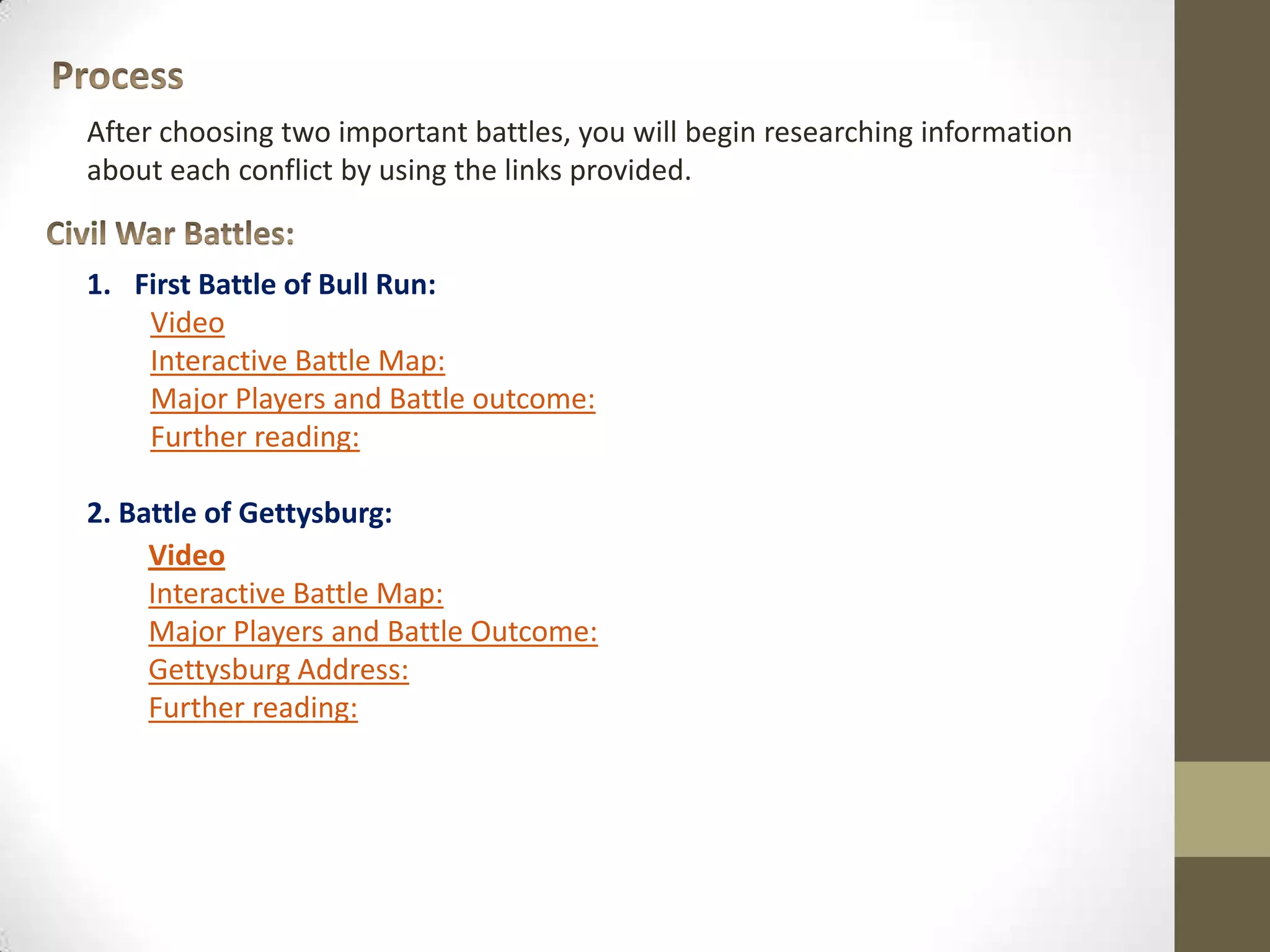 Civil war webquest powerpoint | PPTX