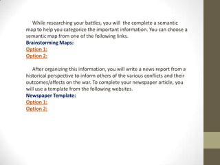 Civil war webquest powerpoint | PPTX