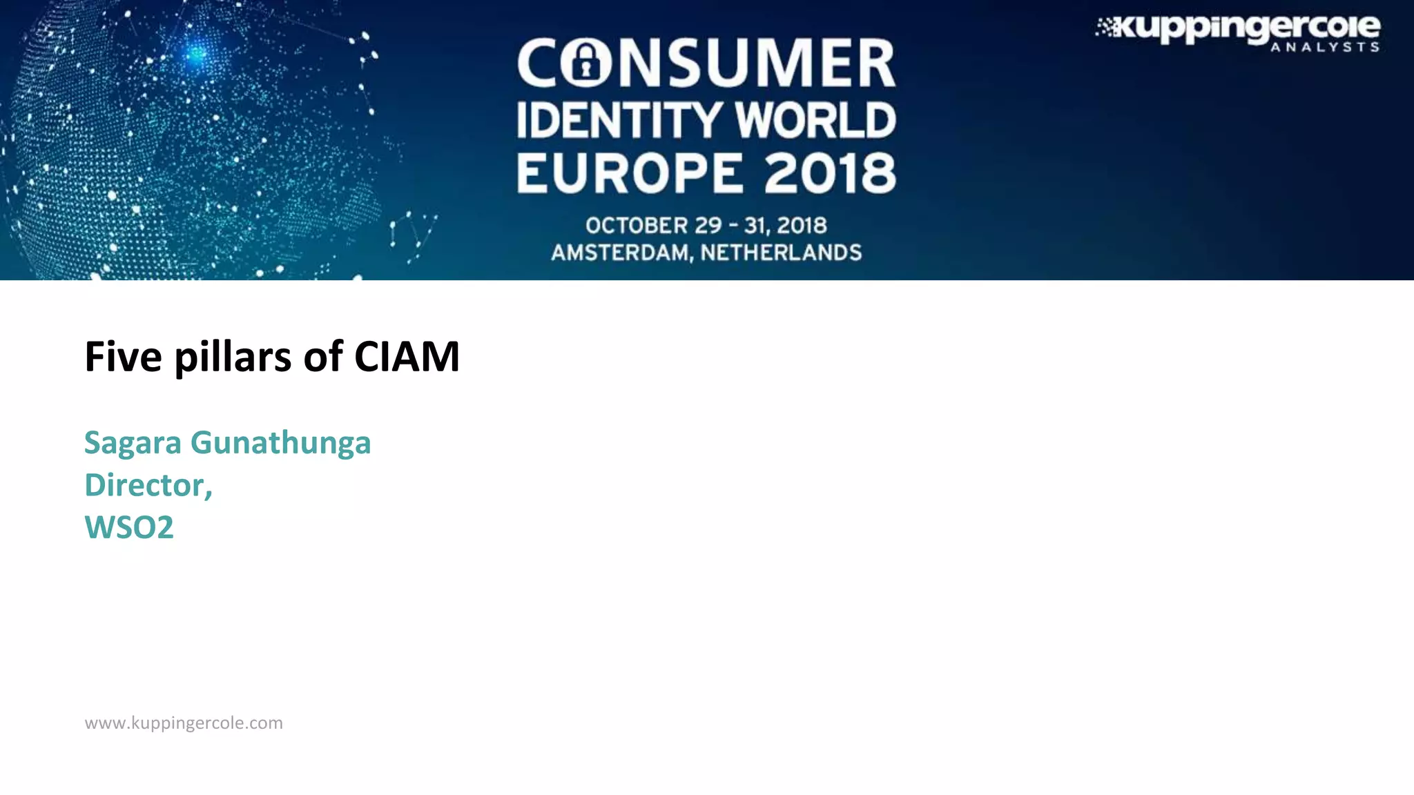 Consumer Identity World EU - Five pillars of consumer IAM | PPT