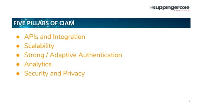 Consumer Identity World EU - Five pillars of consumer IAM | PPTX