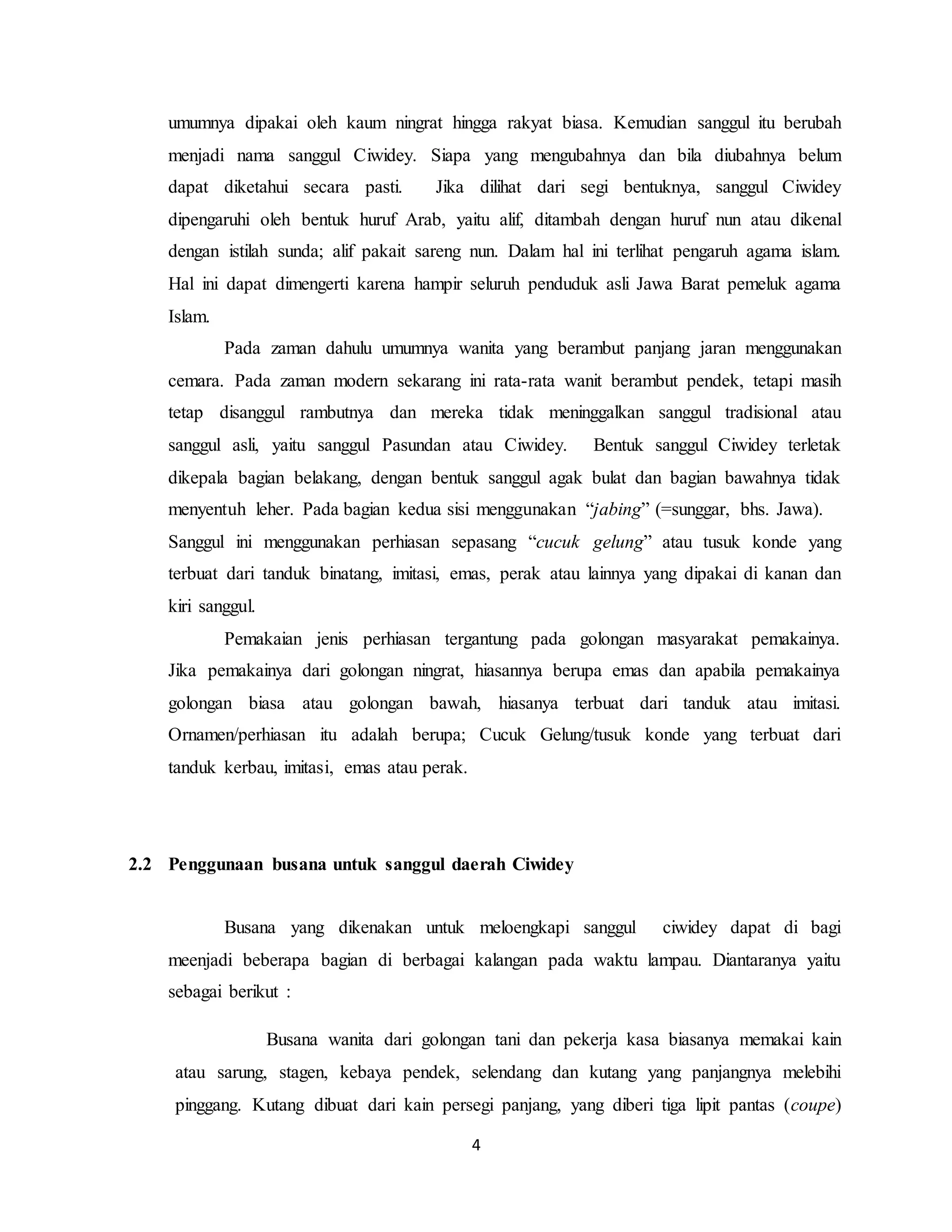 Sanggul Ciwidey Jawa Barat | DOCX