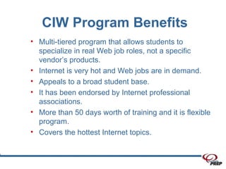 CIW Program Overview for Modem Media | PPT