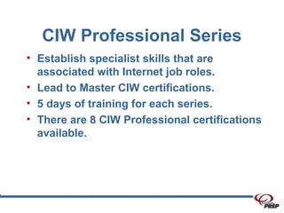 CIW Program Overview for Modem Media | PPT