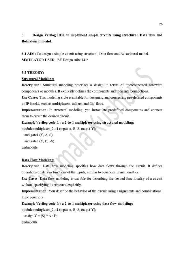 BCS302-Digital Design and computer organization Lab manual- VTU 2022 scheme.pdf | Undergraduate ...