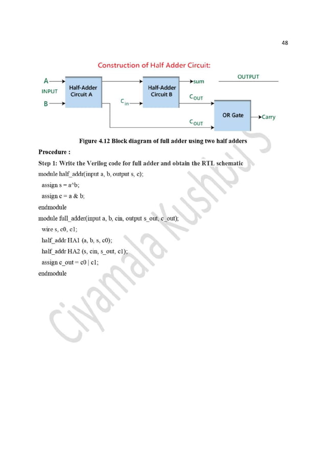 BCS302-Digital Design and computer organization Lab manual- VTU 2022 scheme.pdf | Undergraduate ...