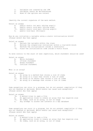 CORE JAVA | TXT | Programming Languages | Computing