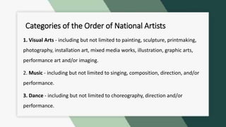 Quarter 1 - Module 7 The Order of National Artists | PPTX