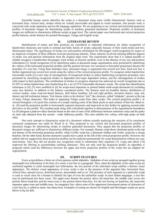 An Empirical Study on Identification of Strokes and their Significance in Script Identification ...