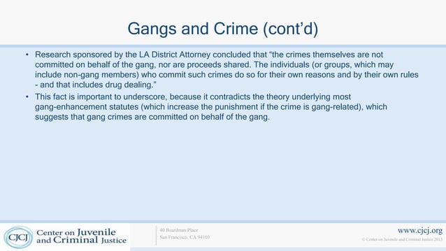 Evolution of Gangs in the U.S. (CJ 471) | PPT