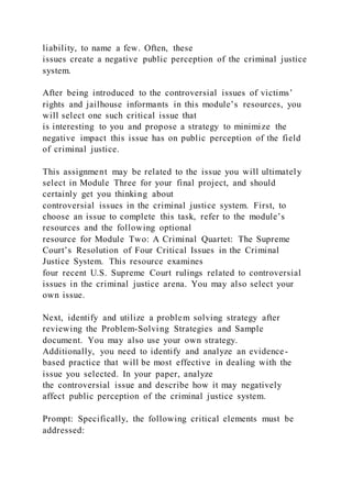 CJ 500 Module Two Legal Poli | DOCX