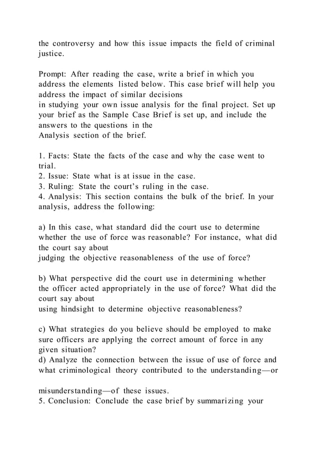 CJ 500 Sample Case Brief Facts Mr. Miranda was arrest | PDF