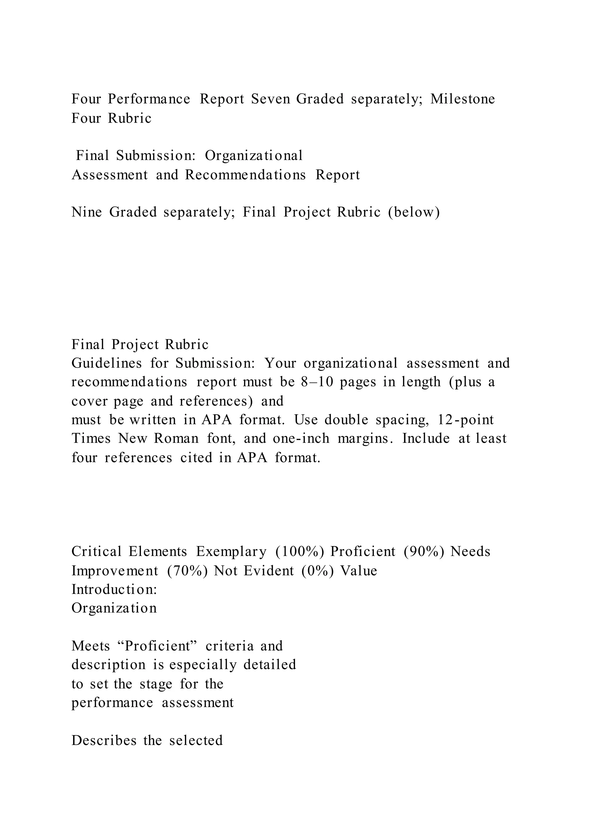 CJ 550 Final Project Guidelines and Rubric Overview | DOCX