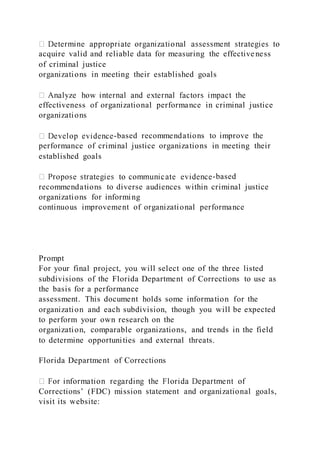 CJ 550 Final Project Guidelines and Rubric Overview | DOCX