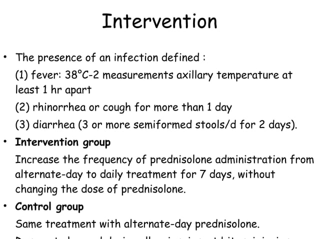 Daily Steroids during infections in frequently relapsing Nephrotic ...