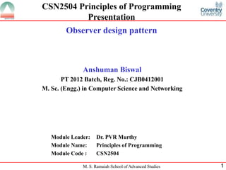 Observer Pattern | PDF