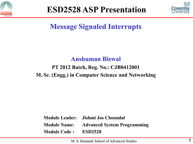 Message Signaled Interrupts | PDF