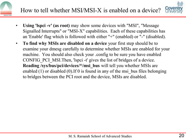 Message Signaled Interrupts | PDF