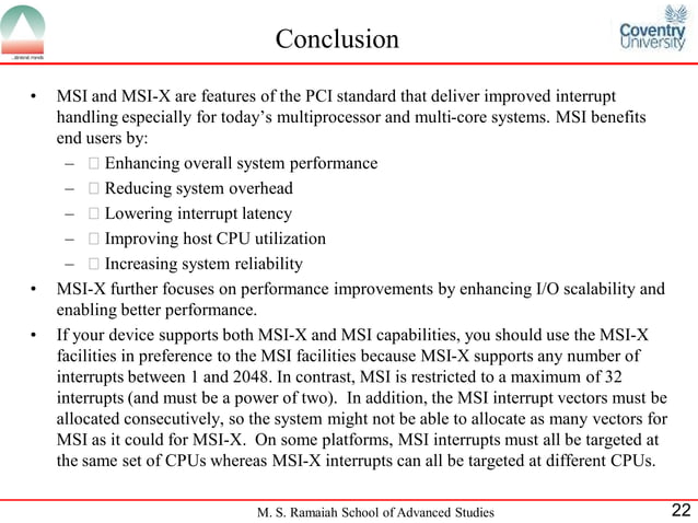 Message Signaled Interrupts | PDF
