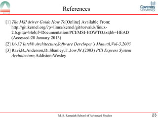 Message Signaled Interrupts | PDF