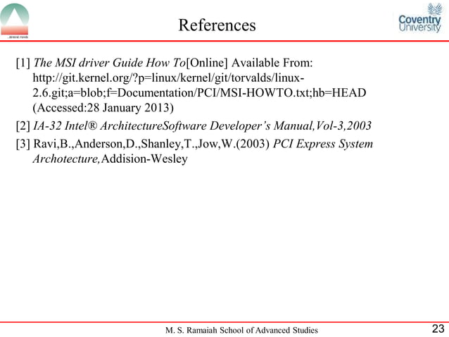 Message Signaled Interrupts | PDF