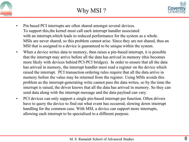Message Signaled Interrupts | PDF