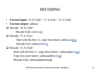Cjb0912010 lz algorithms | PPTX
