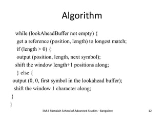 Cjb0912010 lz algorithms | PPTX
