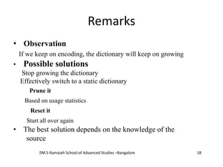 Cjb0912010 lz algorithms | PPTX