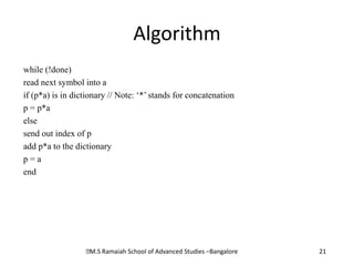 Cjb0912010 lz algorithms | PPTX