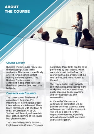 English Course Brochure