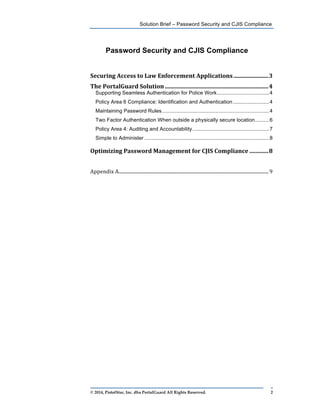 Password Security and CJIS Compliance | PDF