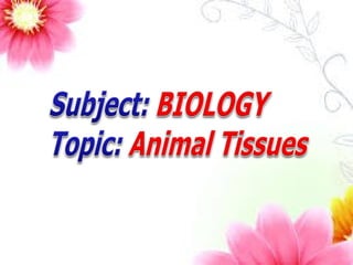 Animal Tissues | PPT
