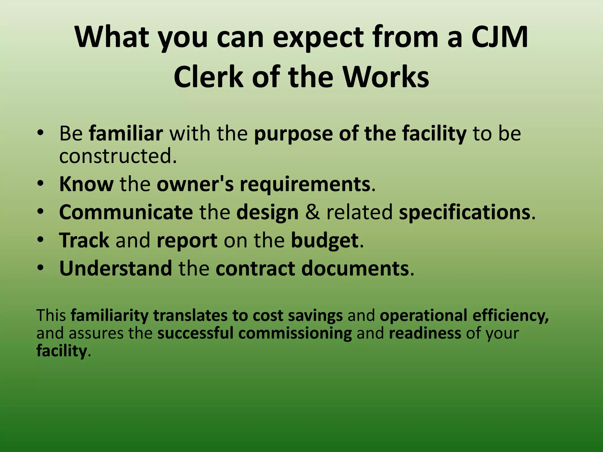 CJM Construction Consulting PowerPoint Presentation | PPTX