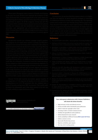 Surgeons’ Perception to Needle Stick Injuries and Transmission of Blood Borne Viral Infections ...