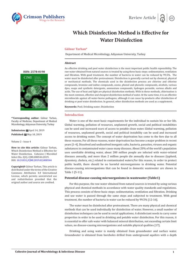 Which Disinfection Method is Effective for Water Disinfection_Crimson ...