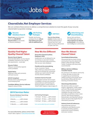 ClearedJobs.Net Services for Employers | PDF