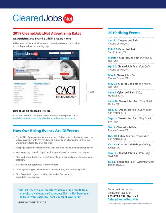 ClearedJobs.Net Services for Employers | PDF