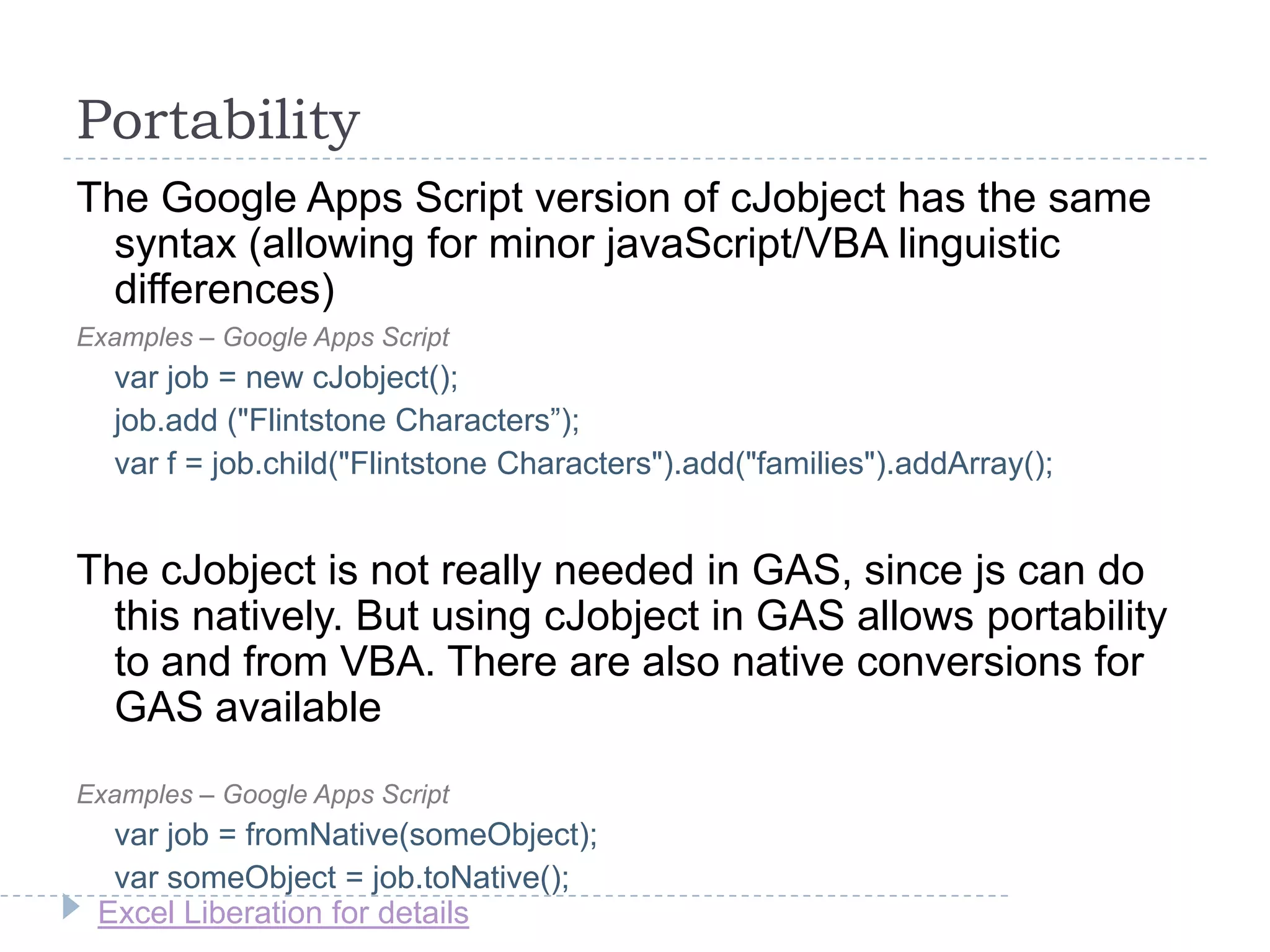 Javascript Like Objects And Json Processing In Vba Ppt