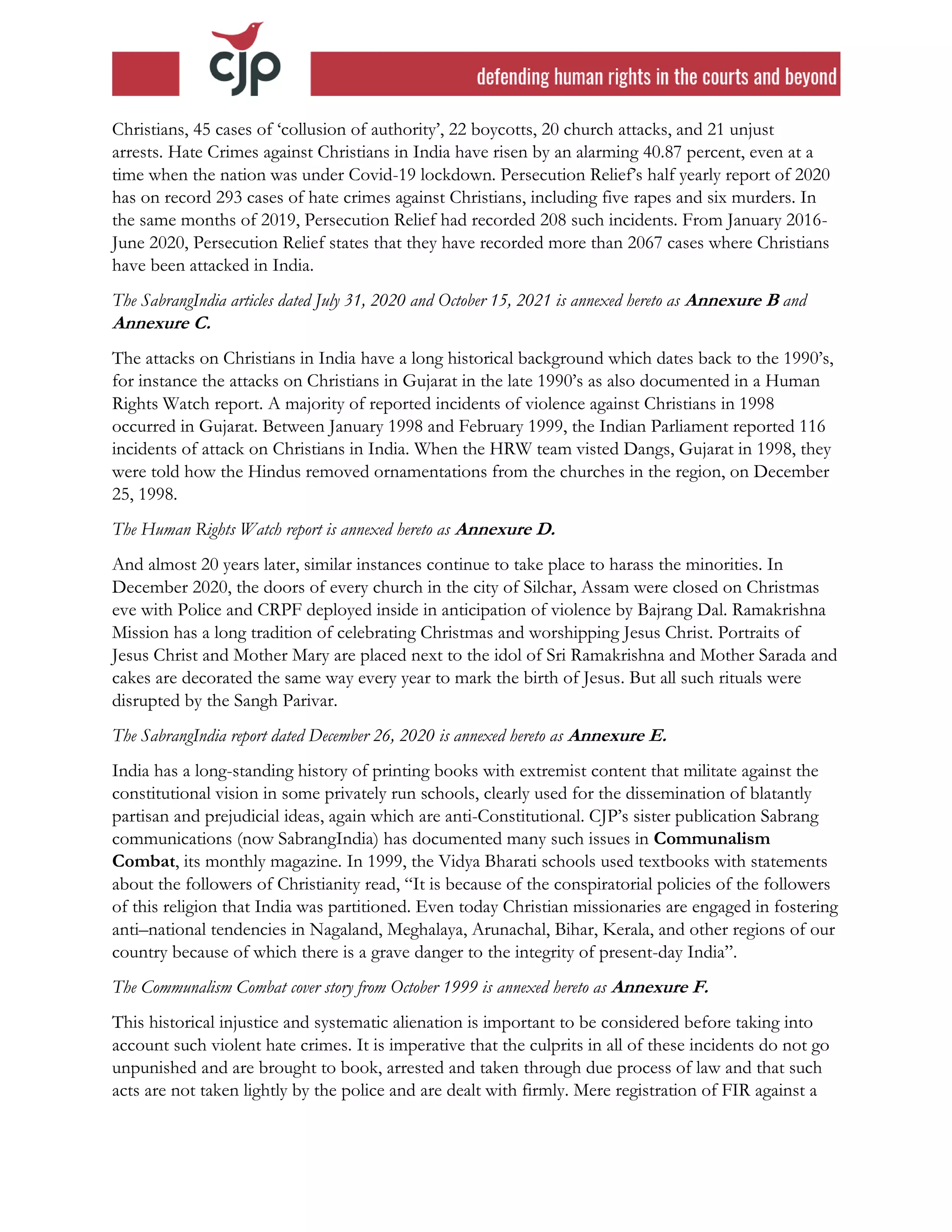 Cjp ncm-complaint-church-attacks-vice-chairperson | PDF