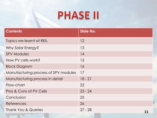 REIL, solar panel production & LG Electronics | PPTX