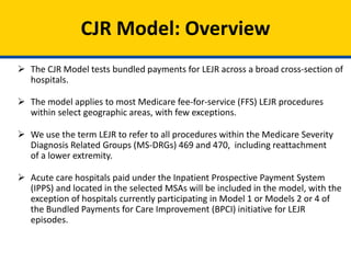 Webinars: Comprehensive Care for Joint Replacement Model - Final Rule ...