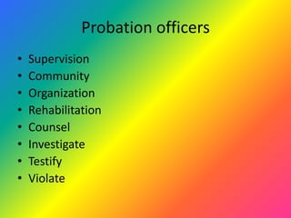 Cjs240 probation presentation | PPT